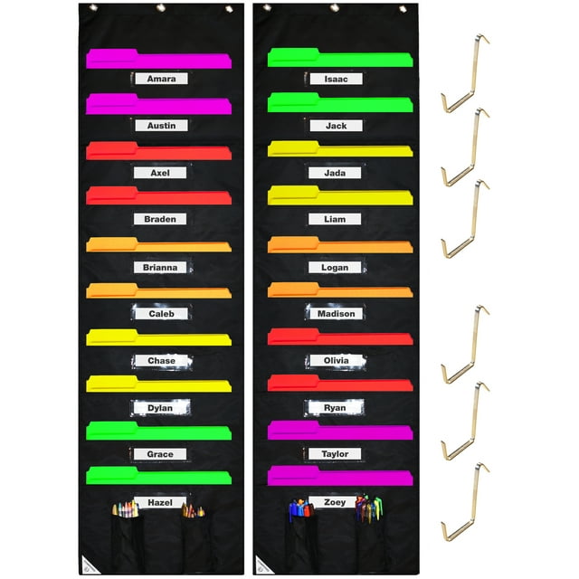 COMPONO Wall Storage Pocket Charts | File Organizers with 6 Door ...