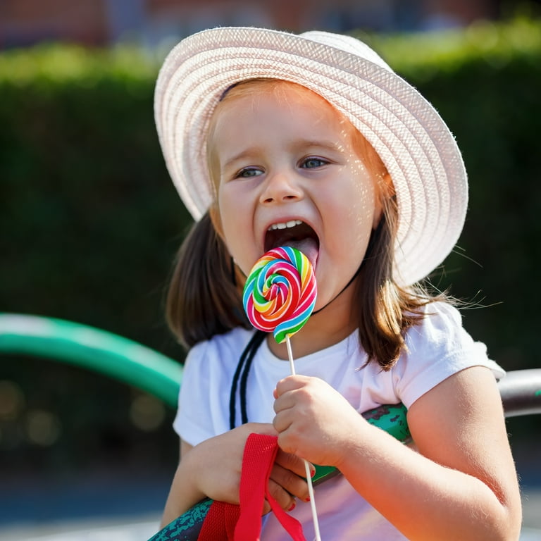 Mini Rainbow Lollipops