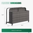 Clouddwell 2-Layer Outdoor PE Wicker Rattan Patio & Poolside Storage ...