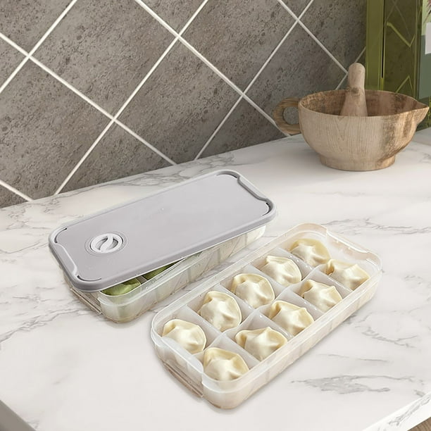Yanzu3 Stackable Dumpling Box, Double-Layer Freezer Storage Tray for ...
