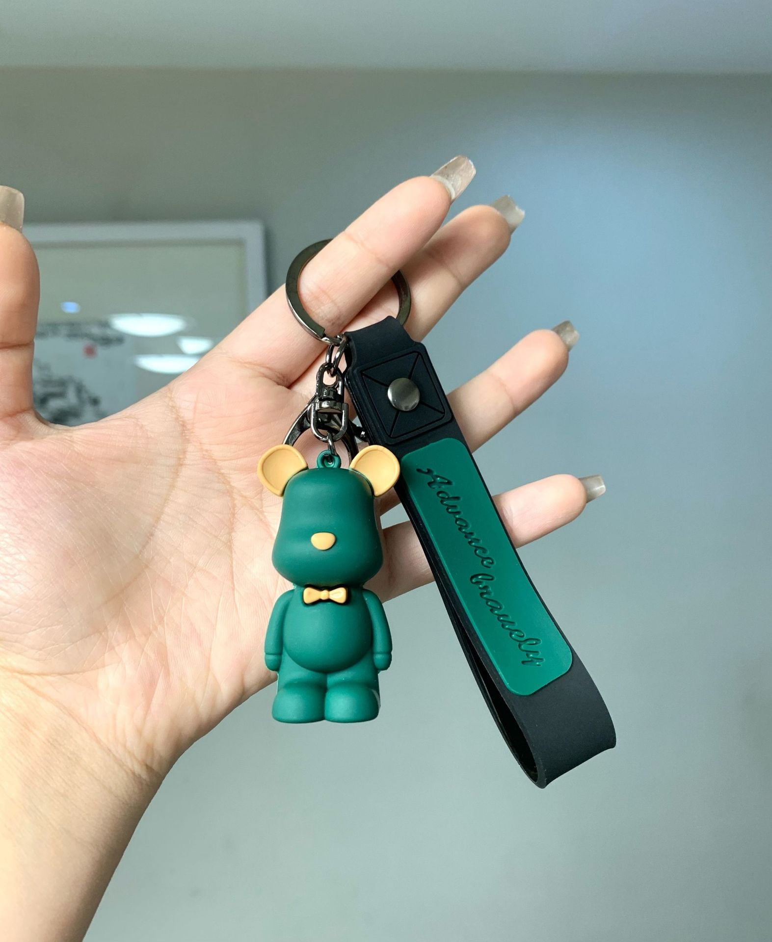Creative Nordic violence bear bow tie bear keychain car key charm bag ...