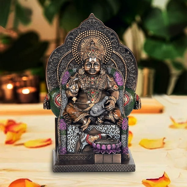 SAI DECORATIVE Bonded Bronze Kuber Murti Statue Idol for Diwali Pooja ...