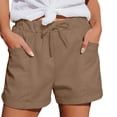 Afdoent Shorts For Women Straight Leg Fashion Casual Elastic Waist ...