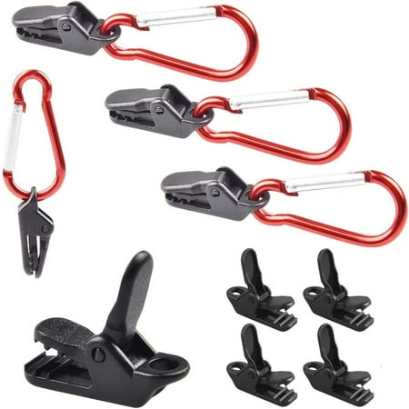 Tent Clip, 40pcs Black Plastic Resist Wind Clip Tarp Clamp Plastic Tarp ...