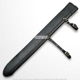 34" Long Black Faux Fur Lined Medieval Sword Scabbard LARP Cosplay ...