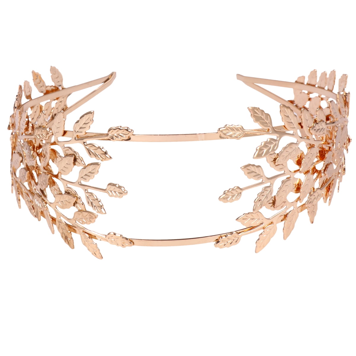 Nuolux Leaf Goddess Greek Headband Roman Bridal Wedding Headpiece Gold