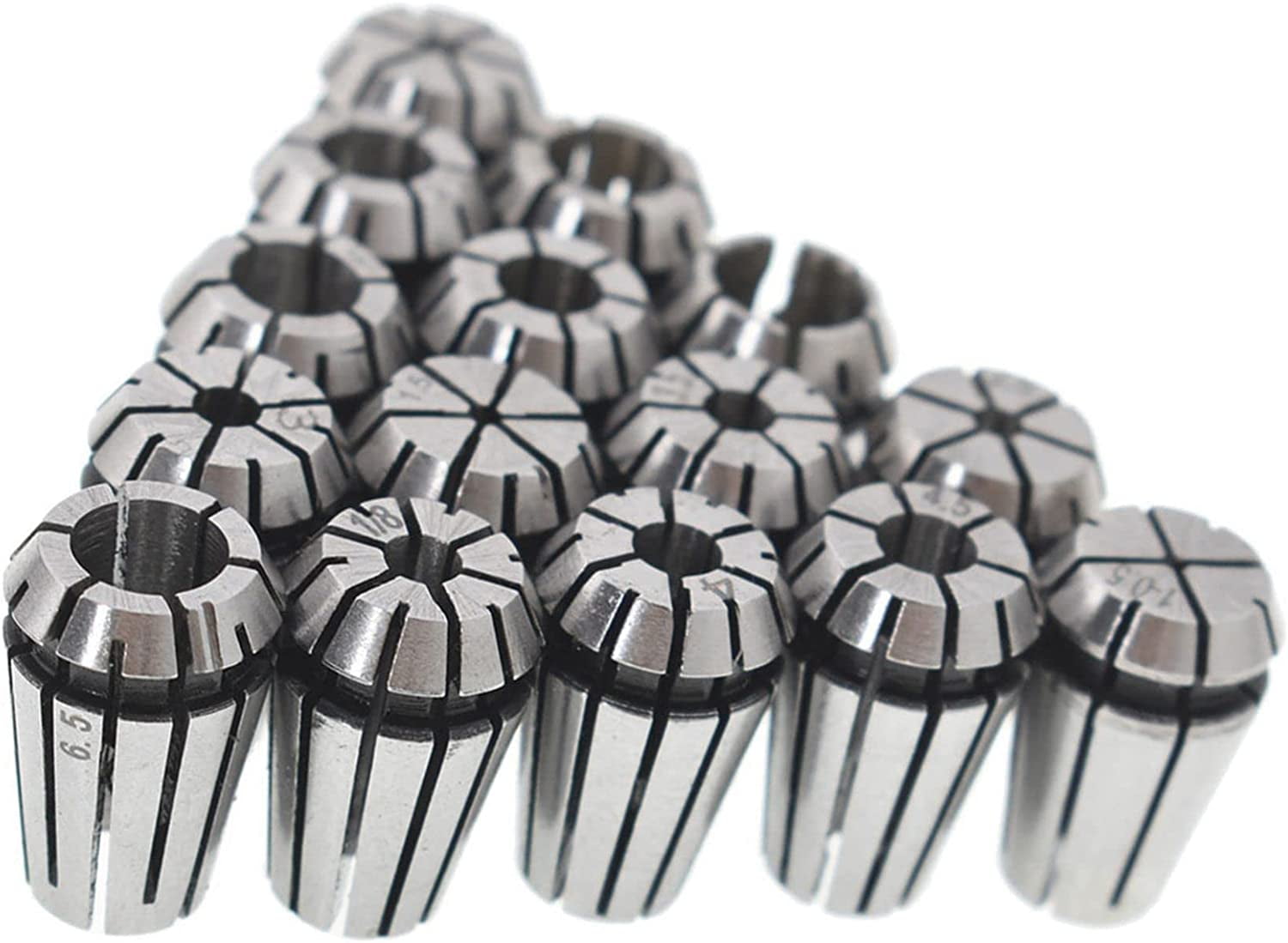 PET-U 15PCS ER11 Spring Collet Set, 1/16-3/4 High Precision Mill ...