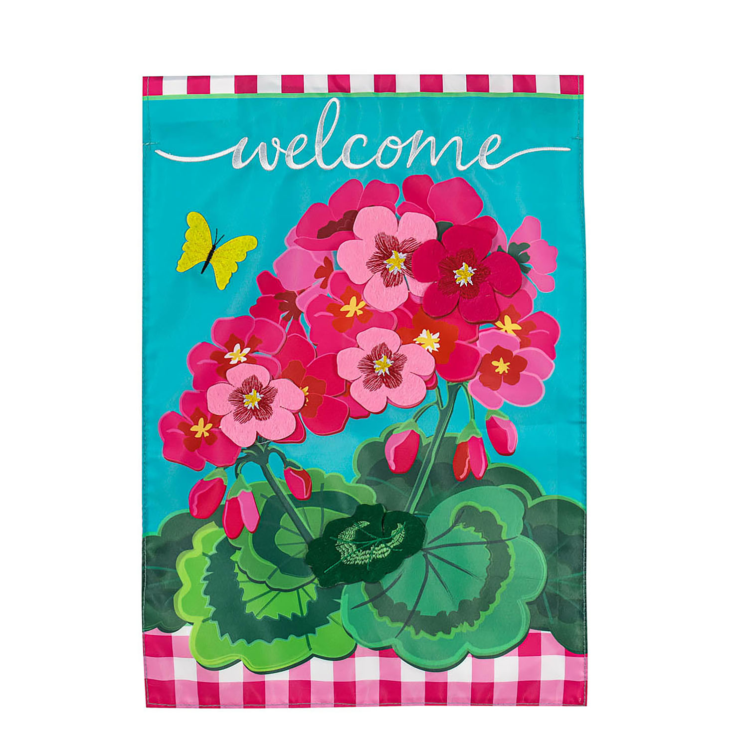 Spring Geraniums Garden Applique Flag - Walmart.com