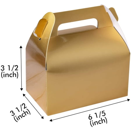 50-Pack Gable Metallic Gold Candy Treat Boxes,Small Goodie Gift Boxes ...