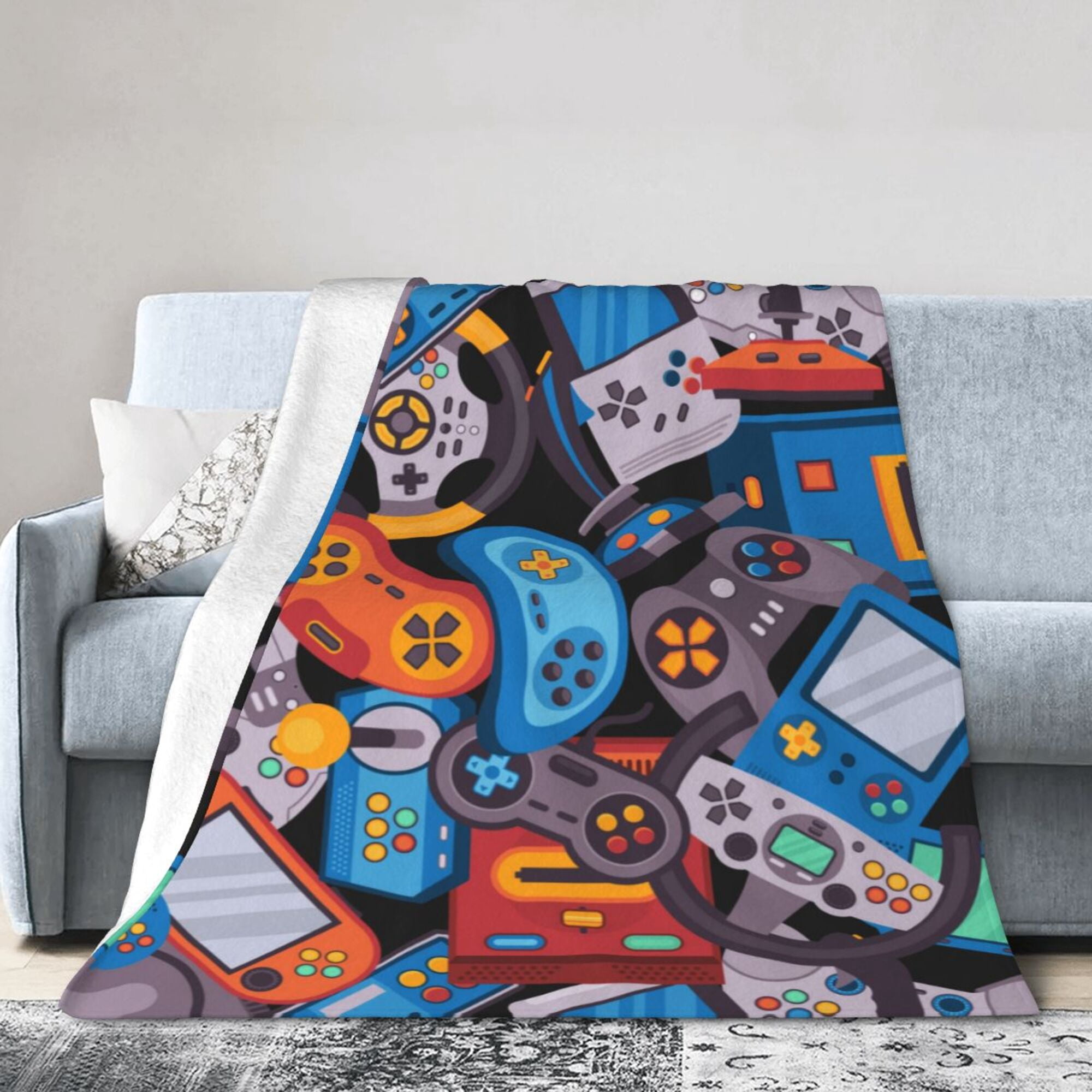 DouZhe Ultra-Soft Micro Fleece Lightweight Flannel Bed Blanket, Vintage ...