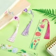 8 Set Beautiful Flower Acrylic Bookmarks for w/ Tassal Clear Floral ...