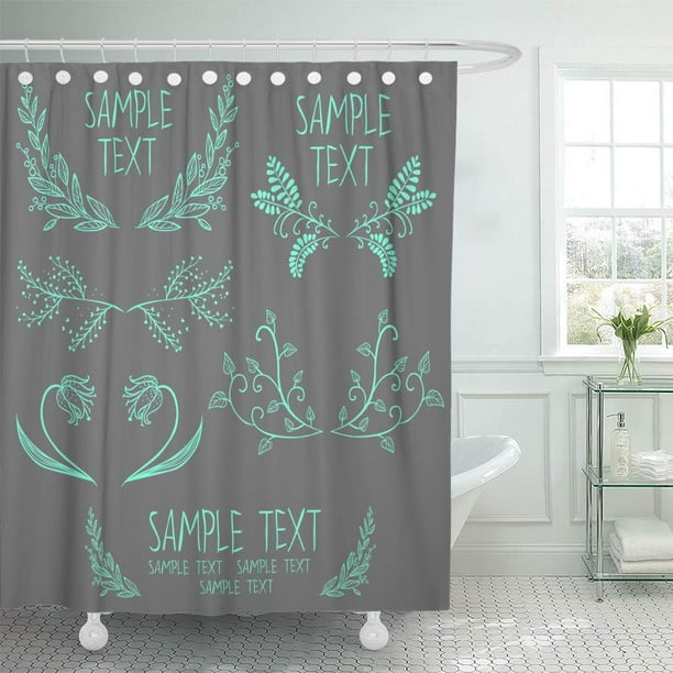 Cynlon Vintage Green Wreath Of Symmetrical Floral Graphic Garland