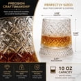 Borikise Spinning Whiskey Glasses 360 Degree Rotating Crystal Tumbler ...