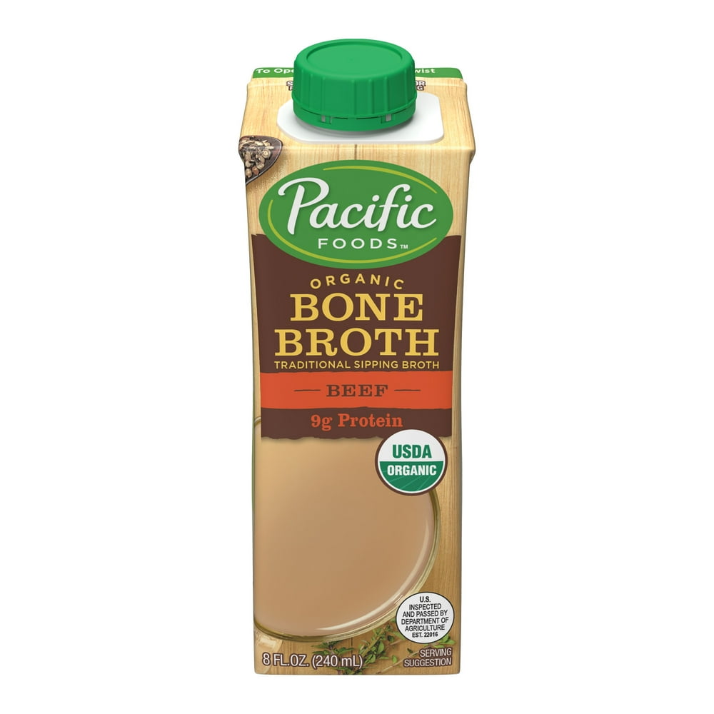 Pacific Foods Organic Beef Bone Broth, 8 oz - Walmart.com - Walmart.com