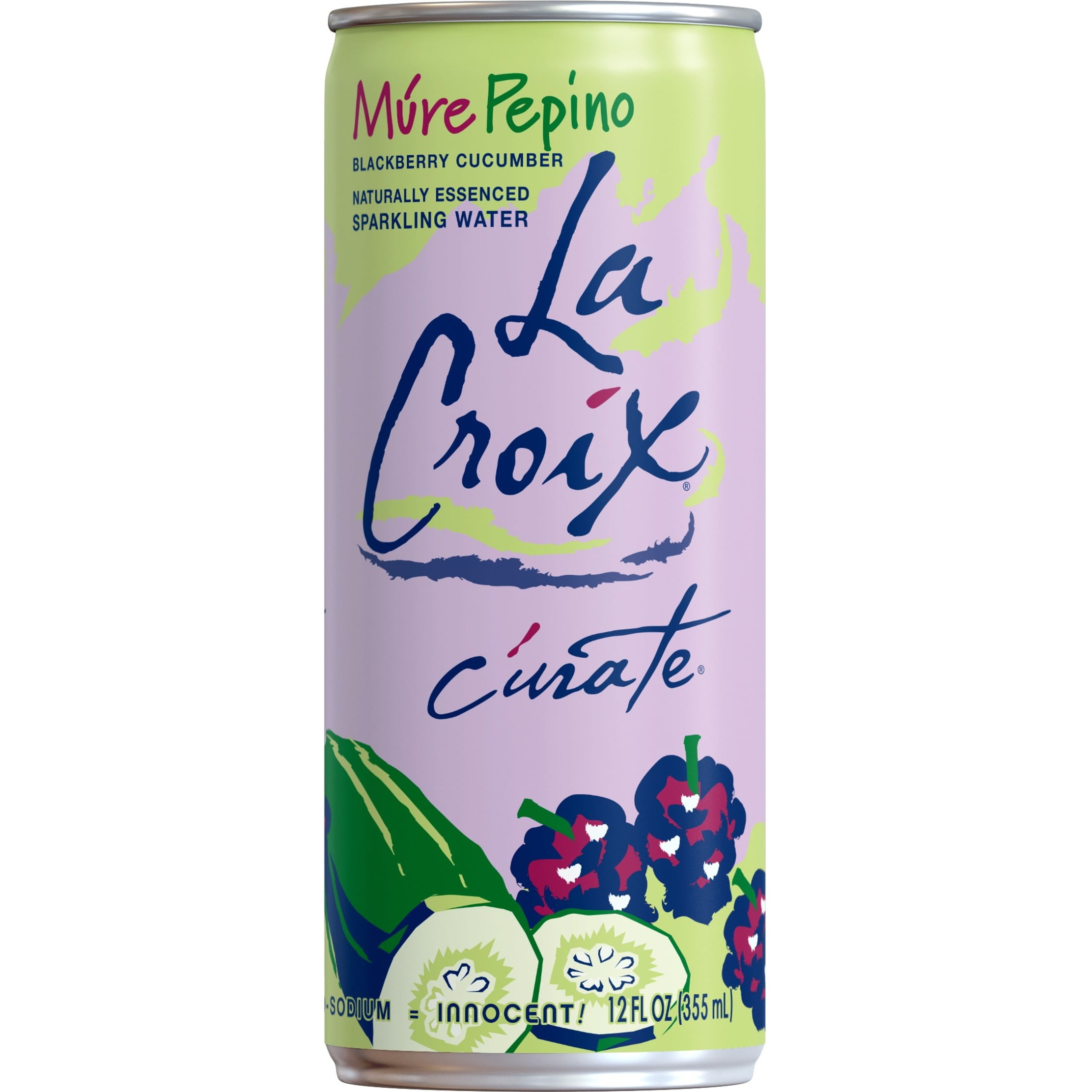 LaCroix Curate Mure Pepino Sparkling Water - Single 12 oz Slim Can, 24 / Pack (Quantity ...