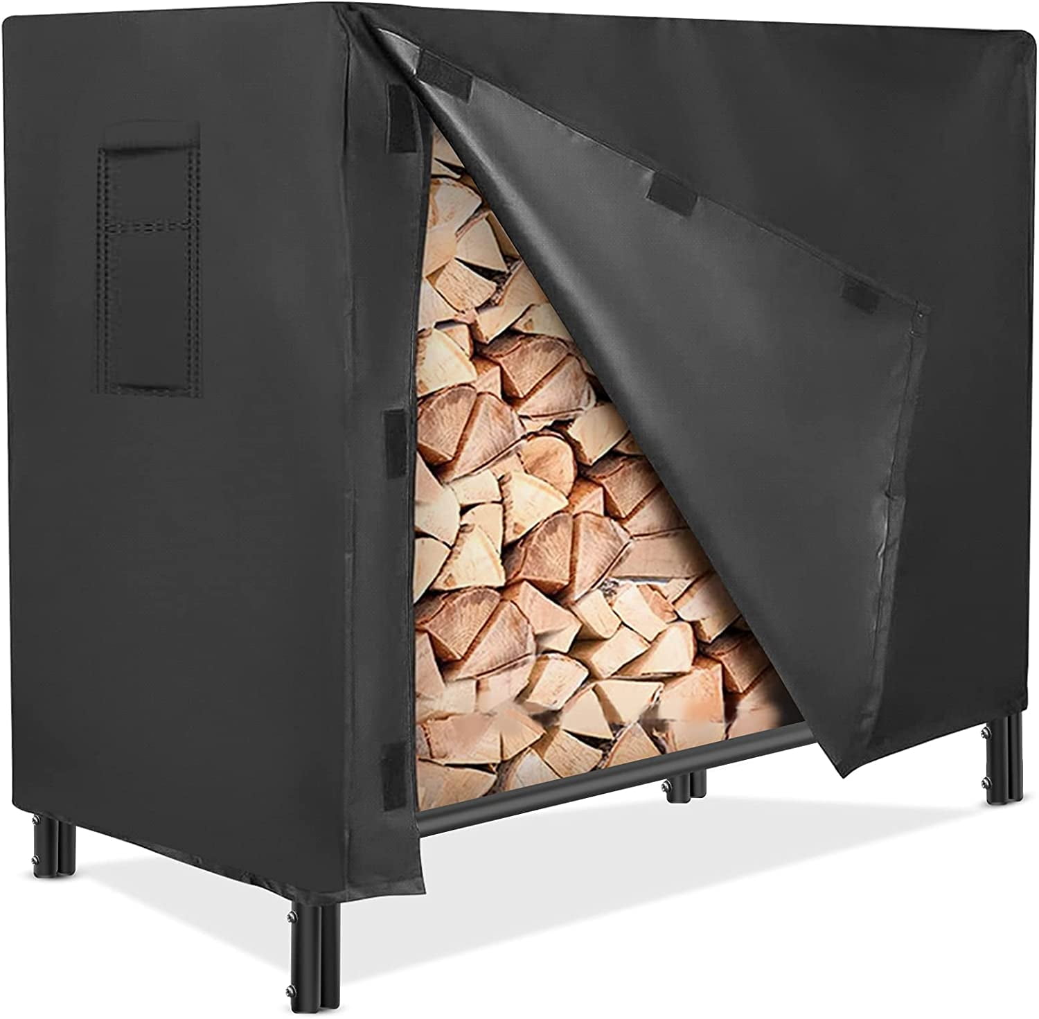 Outdoor Firewood Racks Cover 4ft, Log Rack, Waterproof Wood Pile Cover ...
