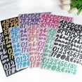 20 Sheets Colorful Letter Stickers Decals Glittering Letter Number ...