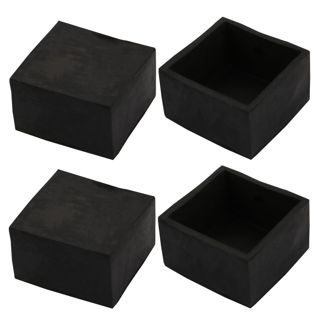 4pcs Furniture Desk Chair Rectangle Rubber Leg Cap Cover 50mmx50mm ...