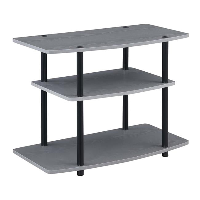 Designs2Go No Tools 3 Tier TV Stand - Gray/Black - Walmart.com