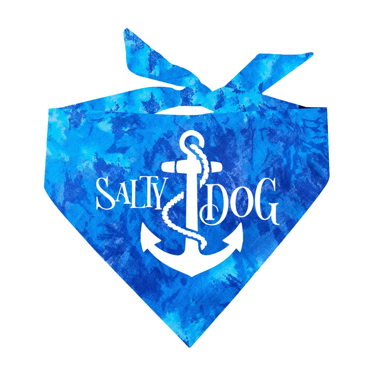 Salty Dog Scrunch Tie Dye Pattern Triangle Dog Bandana - Walmart.com