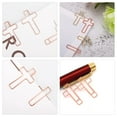 FENGGUIQU Rose Gold Cross Paper Clips for Office Use Metal Material ...