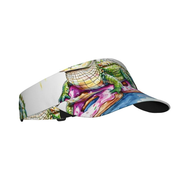 Fotbe Alligator Donut Pool Float Visera Deportiva con Diseño, Gorra Abierta Ajustable de Algodón ...