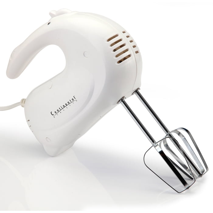 Continental Electric 7-Speed 150-Watt Hand Mixer With Dough Hooks ...