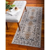 Unique Loom 2' 2 x 6' 0 Silver Nature Tradition Runner Rug - Walmart.com