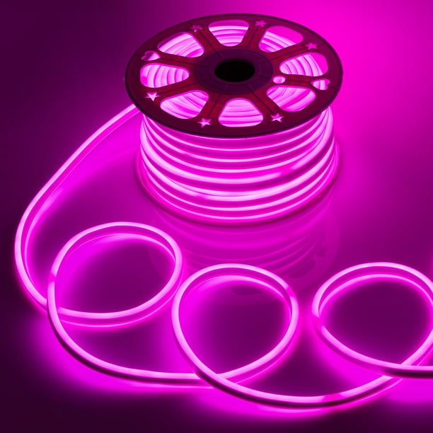 WYZworks Pink Flexible Waterproof Soft Double Side LED Neon Rope Light ...
