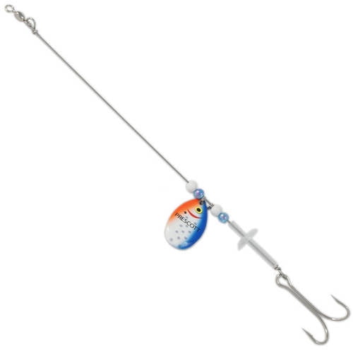 Prescott Spinner Strip-On Rig 6" Leader 1-1/4" Prescott Blade 2/0 Hook ...