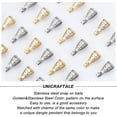 40Pcs 2 Colors Textured Pinch Clip 304 Stainless Steel Pendant Clasps 4 ...