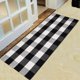 PK.ZTopia Buffalo Plaid Rug, Buffalo Check Rug 23.6 x 51.2 Inches ...