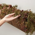 Rustic Charm for Your Holidays: Soft Touch Pine Garland with Berries ...