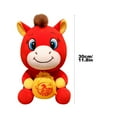Red L Cute Doll Toy Year Of Horse Plush Foal Stuffed Animal Toy Red ...