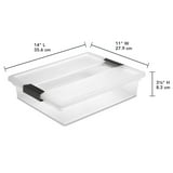 Sterilite Large Clip Box, Clear Plastic Storage Bin with Latching Lid ...