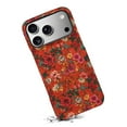Flower Pattern Faux Leather Case for iPhone 16, PC Inner Case for Girls ...