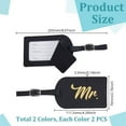 4Pcs 2 Colors PU Leather Luggage Tag Travel ID Labels Suitcase Name ...