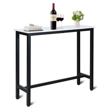 Stylish Bar Table With Table Top Features, Dark Brown - Walmart.com