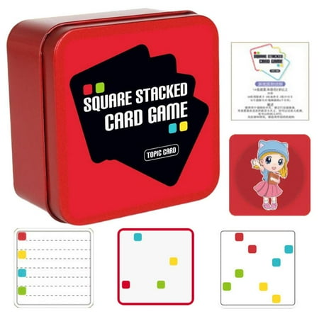 Card Games For Kids Square Stacked Card Board Game Multi-person ...