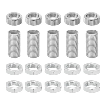 Uxcell M12 to M10 Thread Adapters Sleeve Reducing Nut 15mm Screw Pipe ...
