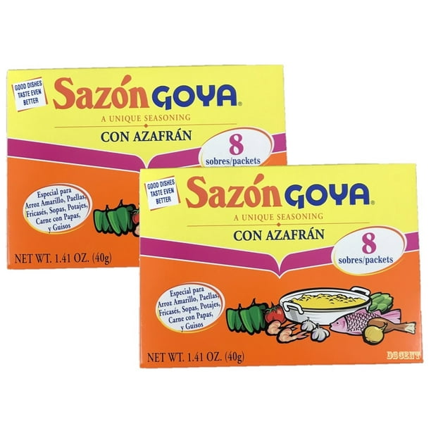 Goya Sazon Con Azafran - 1.41 oz (2 packs) - Walmart.com