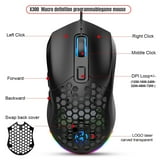 Wired Gaming Mouse 7200 DPI Programmable Wired Gaming Mouse Mice LED ...