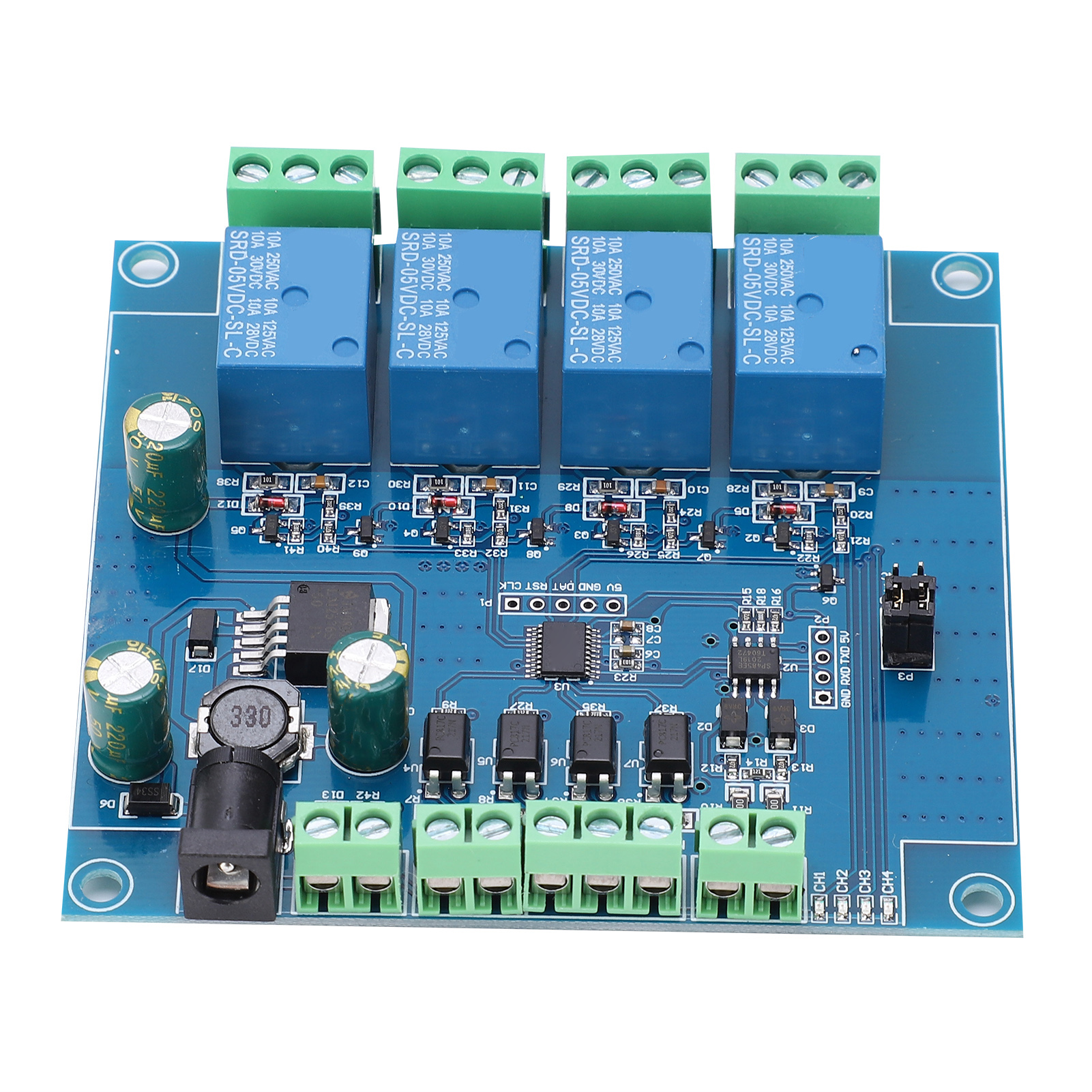 4 Channel Relay Module Development Board Trigger Dc 7-24v Relay Module ...