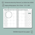 POPRUN 2024-2025 Monthly Planner, 6.5" x 8.5", Spiral Bound, 18-Month ...