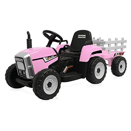 Kidzone 12V 7AH Kids Battery Powered Electric Tractor with Trailer ...
