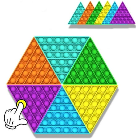 Push Bubble Fidget Sensory Toy,Triangle 6 Piece Autism Special Needs ...