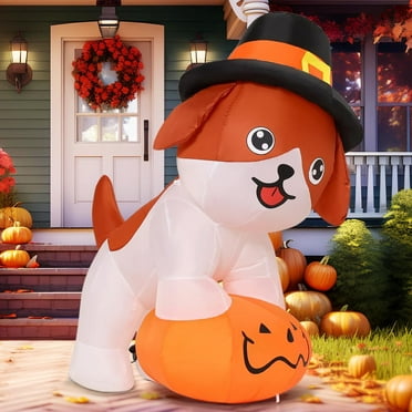 Peanuts 4' Snoopy Pilgrim Inflatable Yard Decorations for Outdoor ...