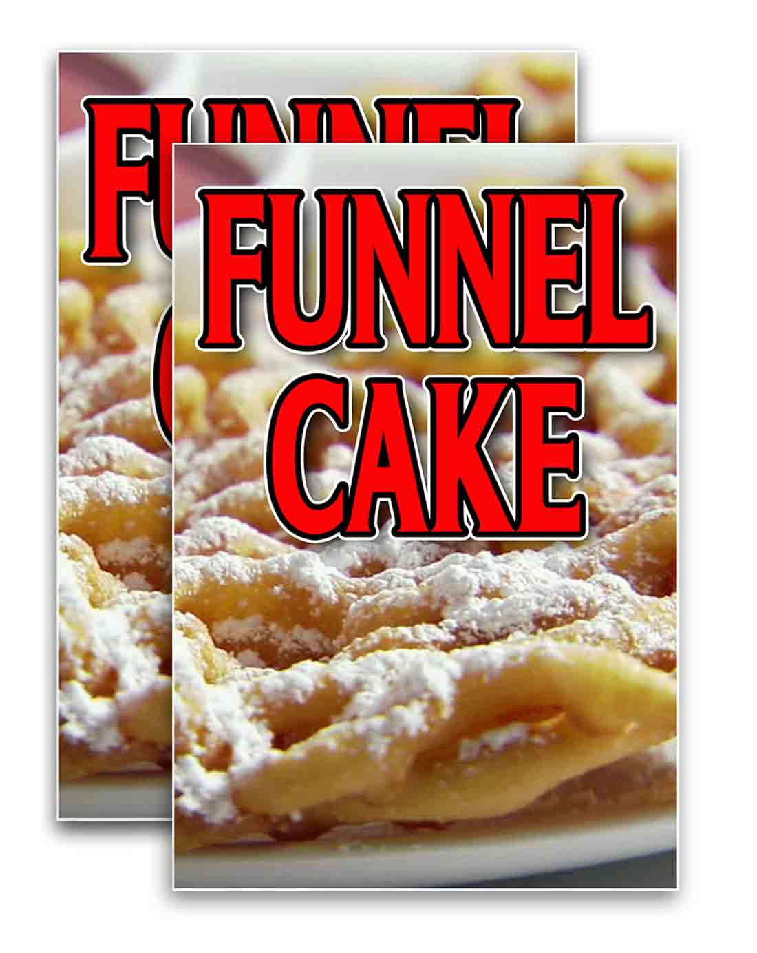 Funnel Cake (24" X 36") Vinyl Decal Only (Pack of 2) |Sign|Sticker ...