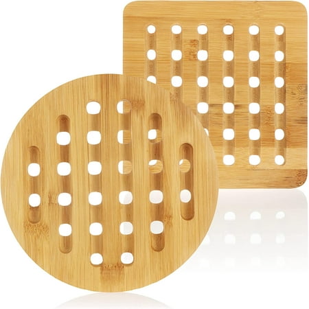 Qianli 2x Sous-plat en bambou - dessous de plat durables pour ...