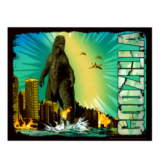 5" Round Pre-Cut Blue Godzilla Breathing Ice Lightening Photo Edible ...